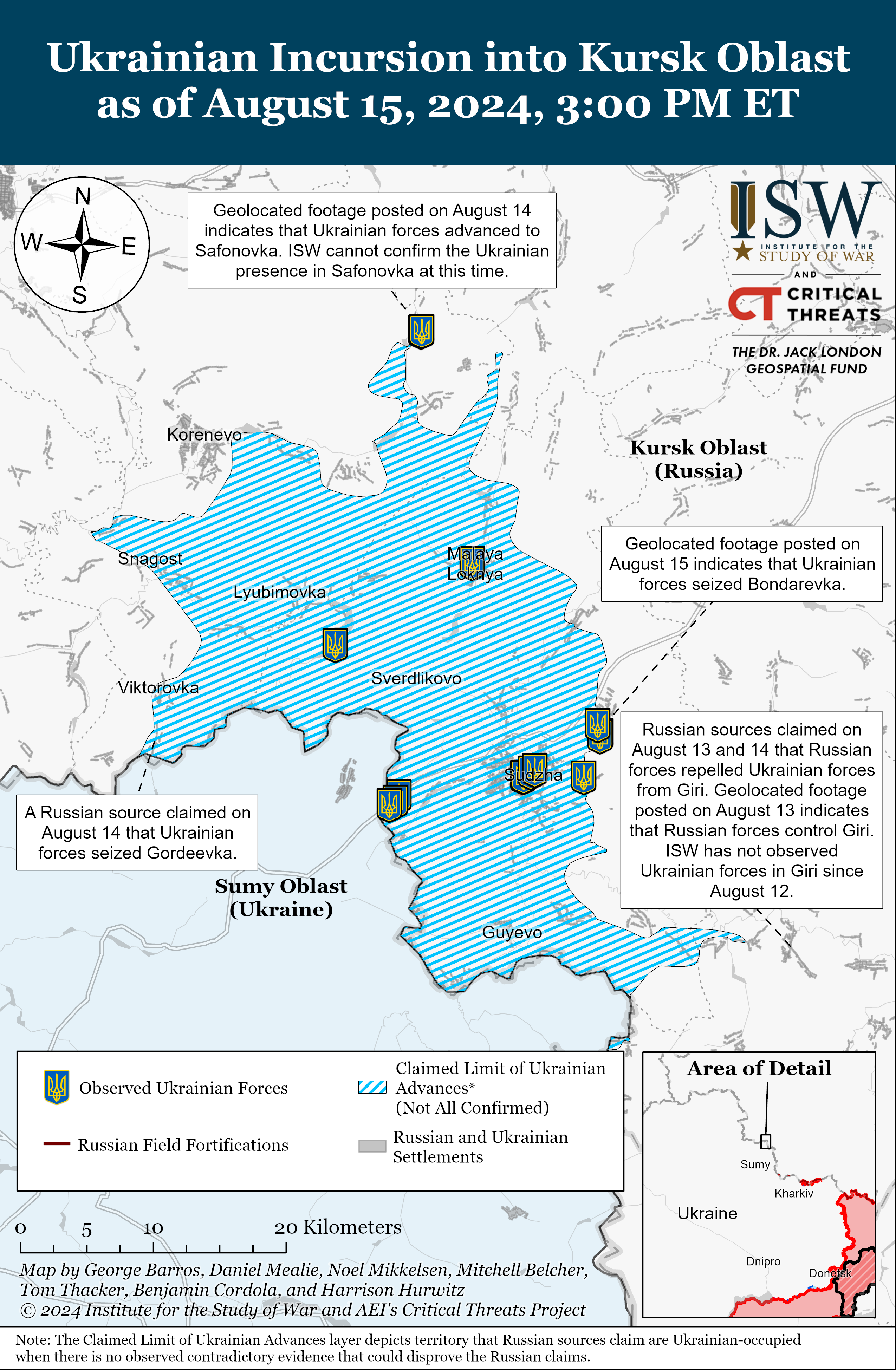 Ukraine's incursion into Russia's Kursk region - Updated battle maps ...