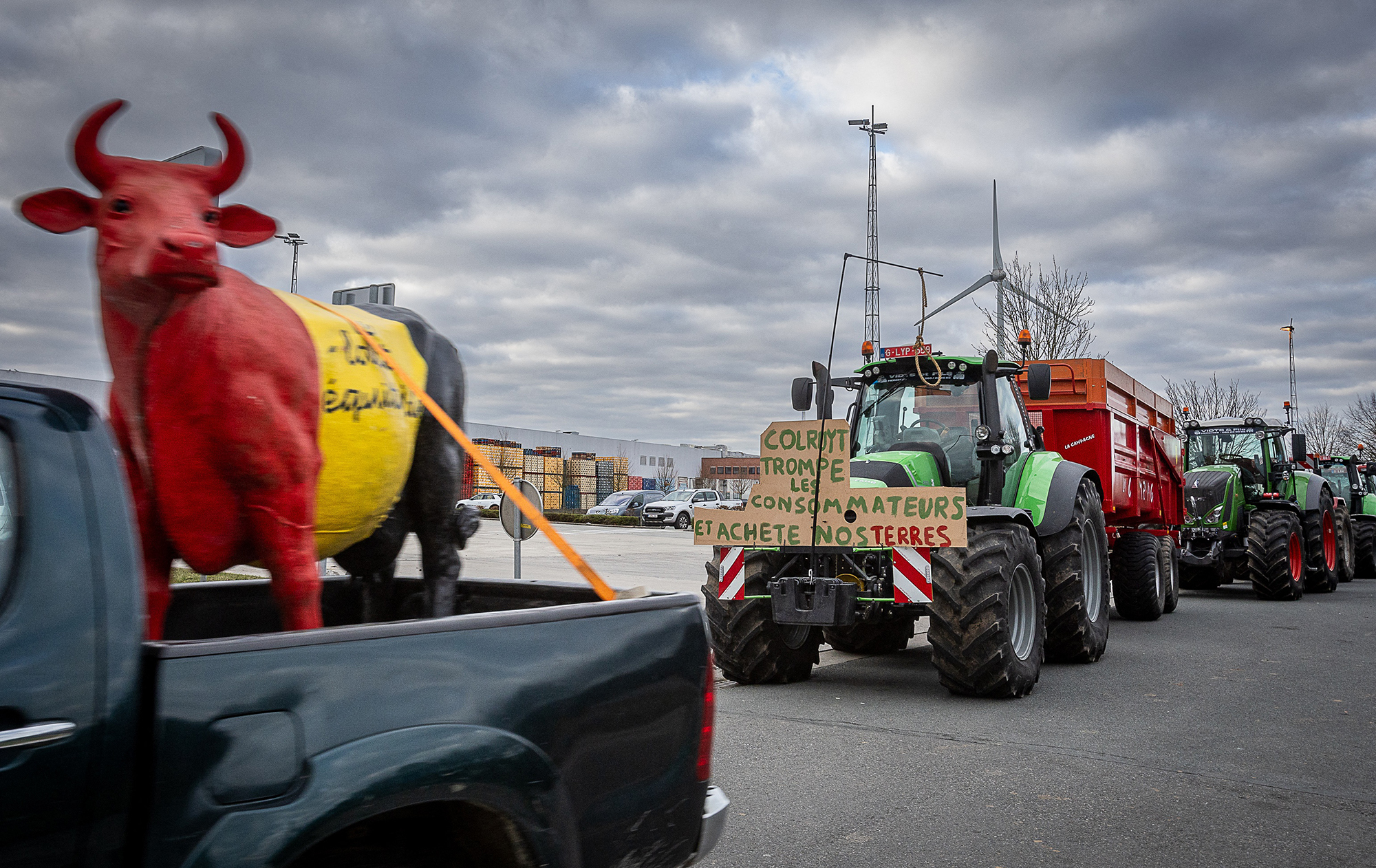 Belgian farmers block roads to port, protesting over rising costs, EU ...